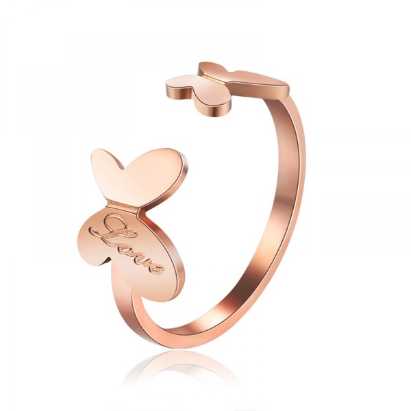 Love Butterfly Open Ring on Luulla