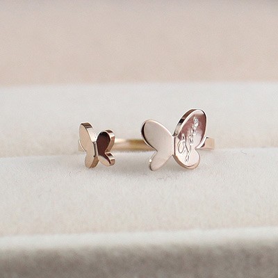 Love Butterfly Open Ring on Luulla
